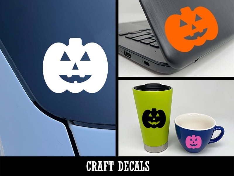 Jack O'Lantern Happy Halloween Pumpkin Craft Vinyl Indoor Outdoor Decal ...