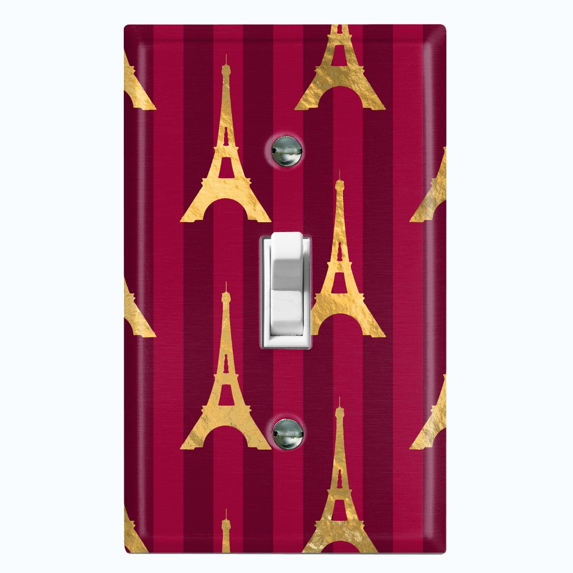 Metal Light Switch Plate Cover Elegant Woman Rhombus Burgundy Damask ...