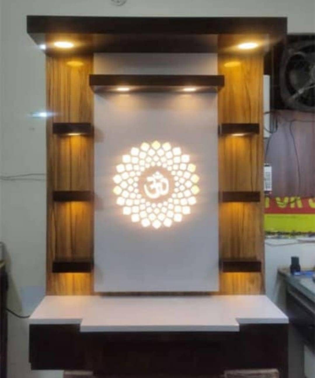 Pooja Mandir / Designer Wooden Temple With LED Lights / Mandir For Home ...