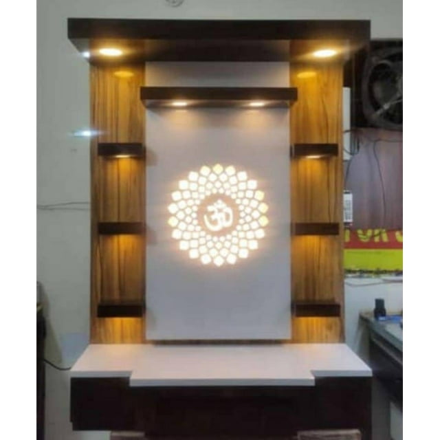 Pooja Mandir / Designer Wooden Temple With LED Lights / Mandir For Home ...