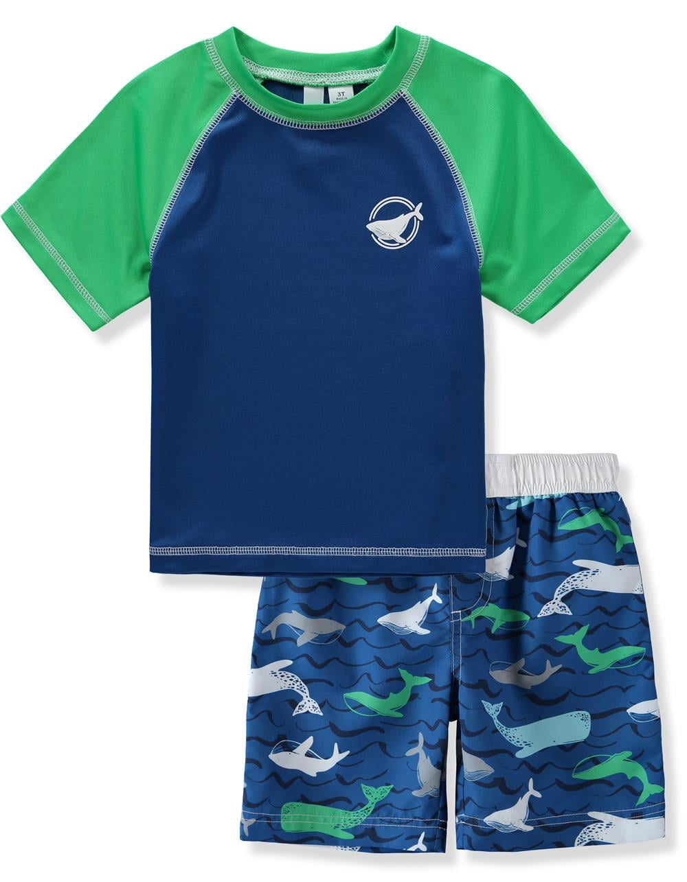 KIMU Surf Boys' Rash Guard Set - 2 Piece UPF 50+ Short Sleeve Swim ...