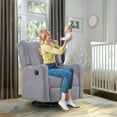 Dinosisco Swivel Glider Overstuffed Reclining Chair for Baby Nursery ...