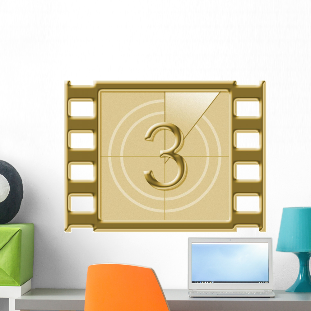 Three Film Countdown Wall Mural by Wallmonkeys Peel and Stick Graphic ...