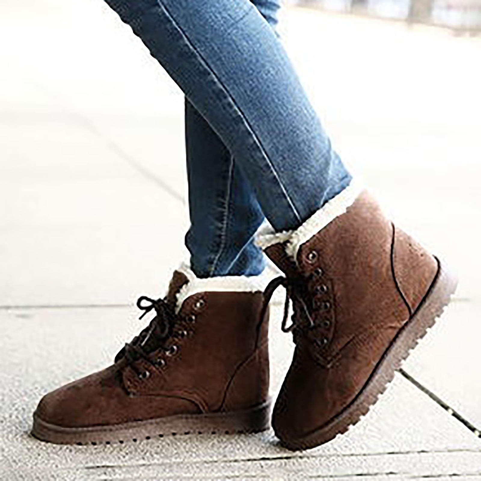 Click here for Yousnh Stacked Short Leather Boots Booties Heel Wo... prices