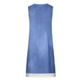 Brondbend Womens Summer Dresses Sleeveless Crew Neck Casual Solid Color