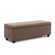 BELLEZE Storage Ottoman Bench Footstool - Amherst (Rustic Brown ...