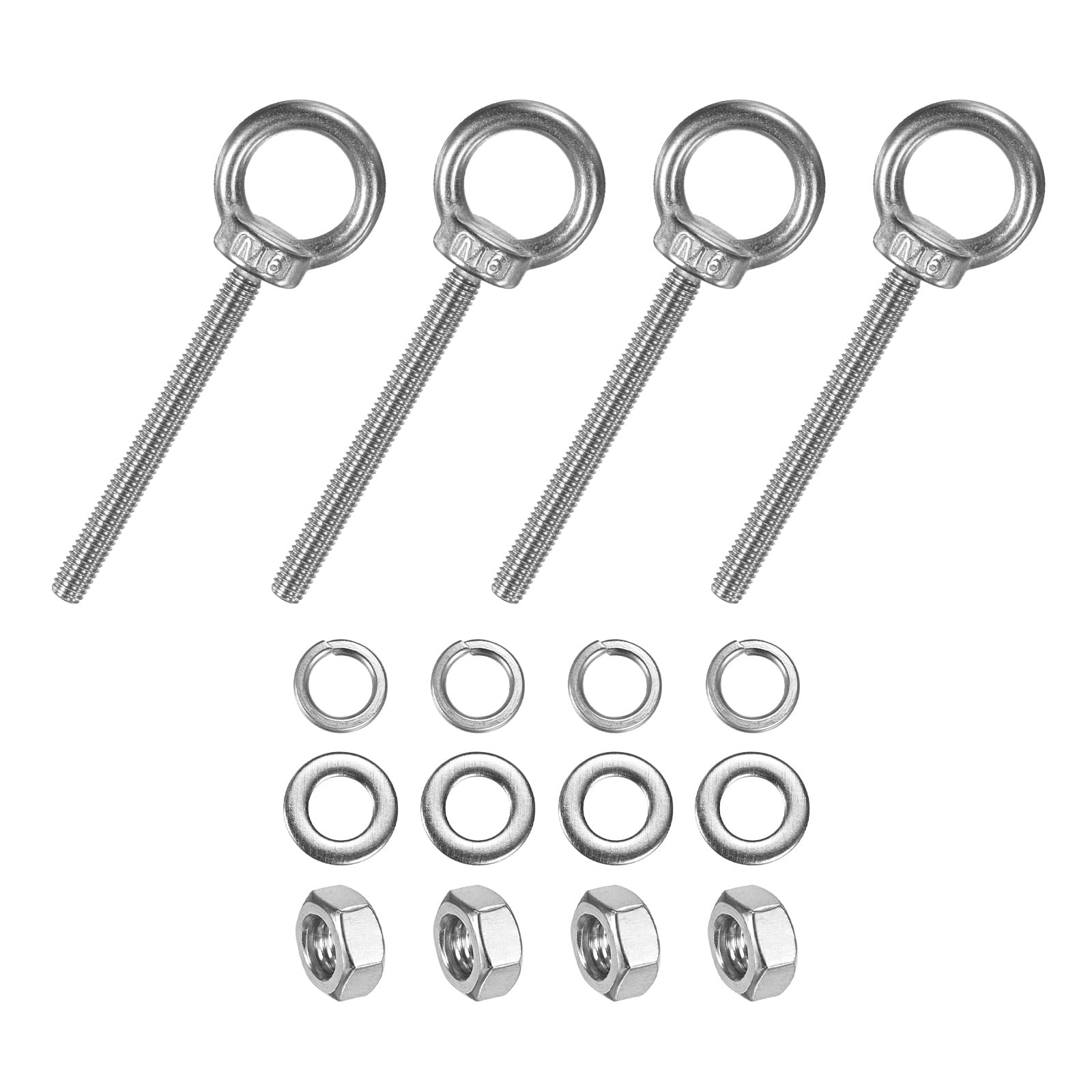 Click here for Unique Bargains Uxcell 4-Sets Stainless Eyebolt M6... prices