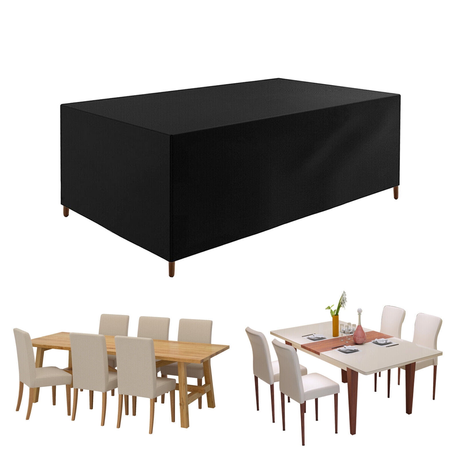 SHANNA Rectangular Patio Furniture Cover Outdoor Garden Dining Table ...