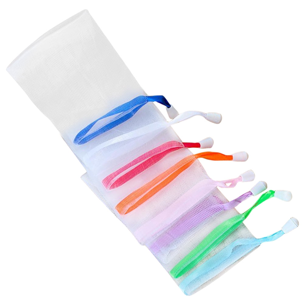 5pcs Exfoliating Mesh Soap Saver Pouch Bubble Net Handmade Soap Mesh