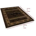Handcraft Rugs Cabin Rug Lodge, Cabin Nature and Animals Area Rug ...