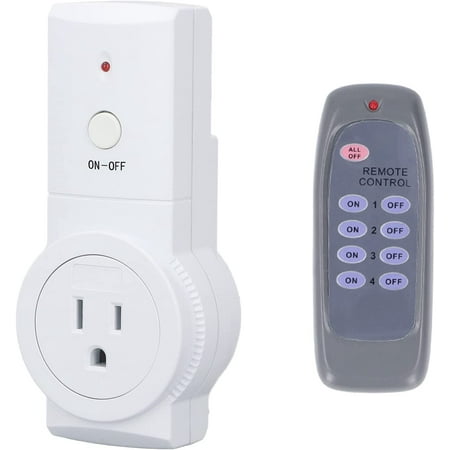 Remote Control Outlet Plug Adapter, US Plug 120V Wireless Remote ...