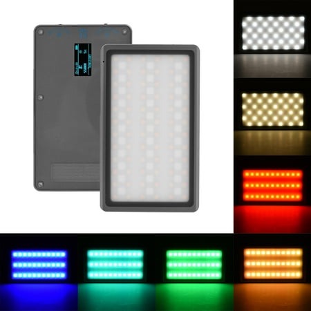 RGB Video LED Light Panel On-camera Fill Light 360° Full-color 8W 3000K ...
