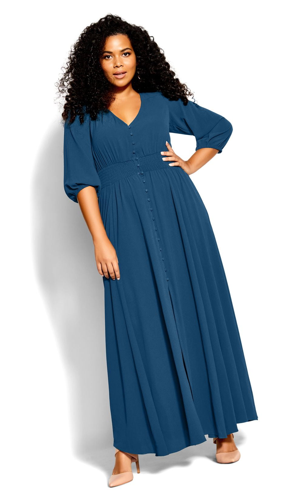 Plus Size Maxi Dresses With 34 Sleeves