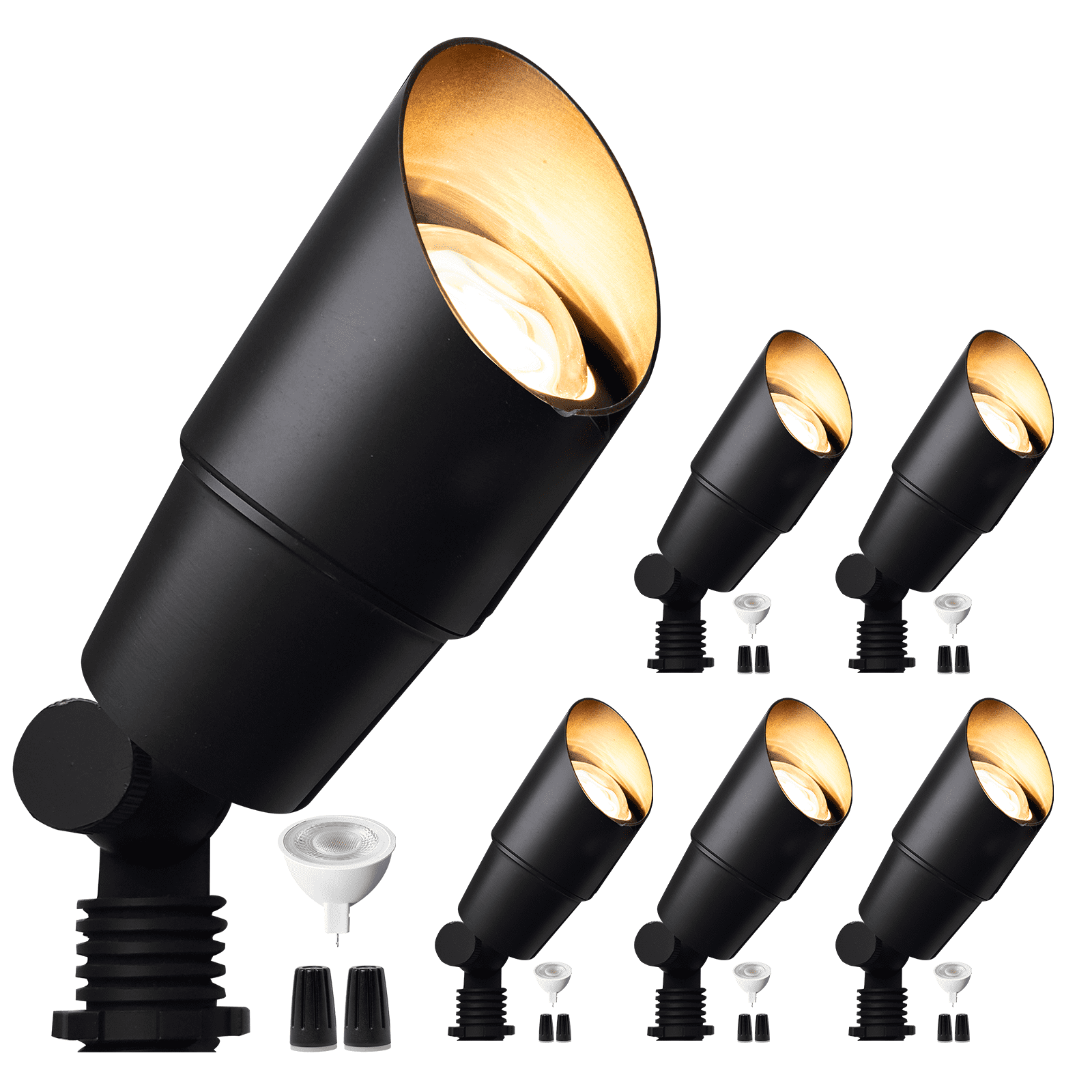 Gardenreet Mini Solid Brass Landscape Spotlight,12V Low Voltage Uplight ...