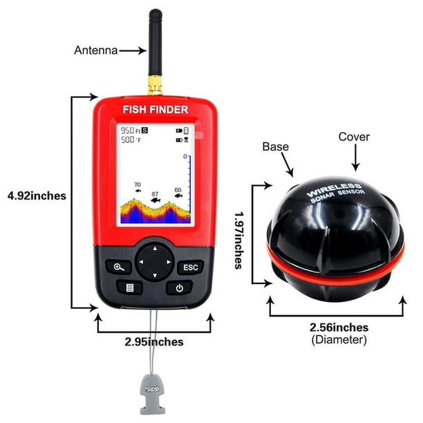 Smart Fish Finder Wireless Echo-sounder Fishing Helper Depth finder wireless wireless fish 100M ...