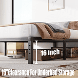 COMASACH 18 inch Twin Bed Frame, Easy Assembly, Heavy Duty Metal ...