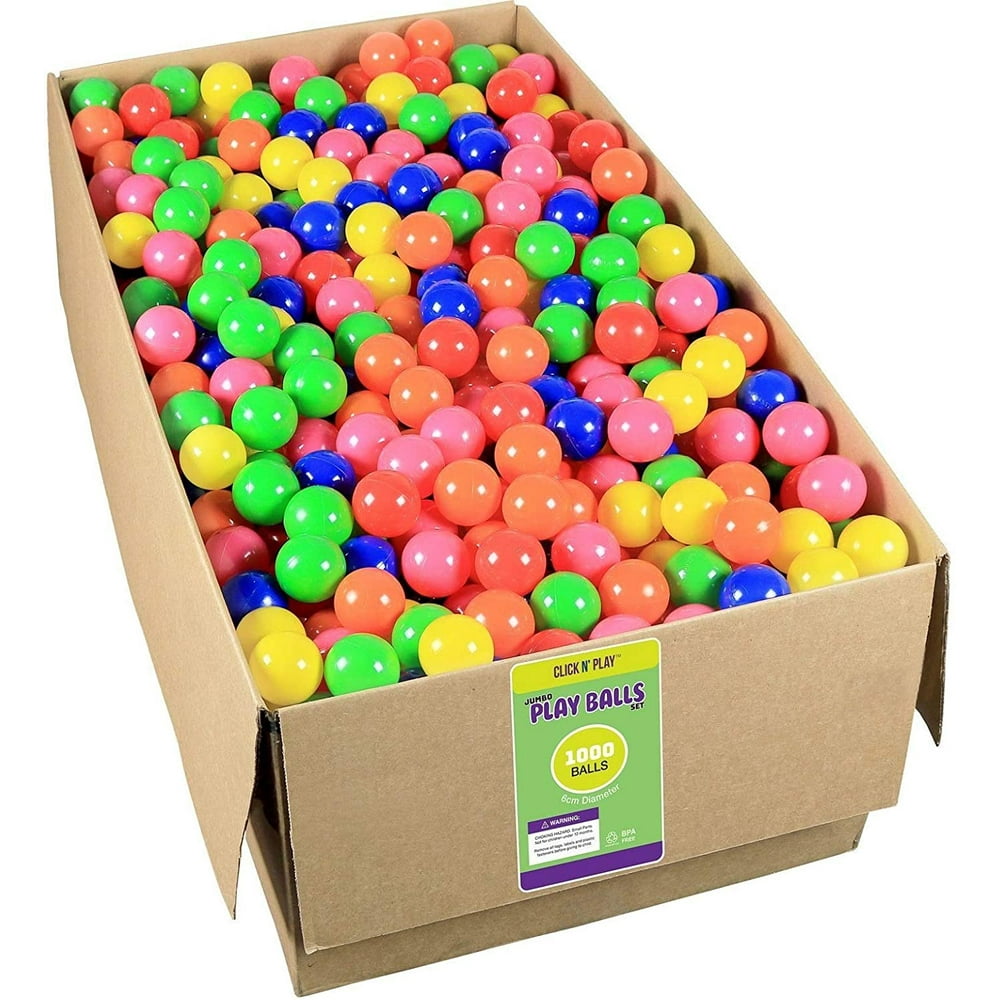 Value Pack 1000 Phthalate Free BPA Free Crush Proof Plastic Ball, Pit ...