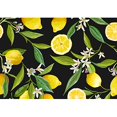 wall26 - Vector - Seamless Pattern. Lemon Fruits Background. Floral ...