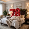 Red Number 78 Mylar Foil Balloon 40" - Helium or Air Inflatable ...