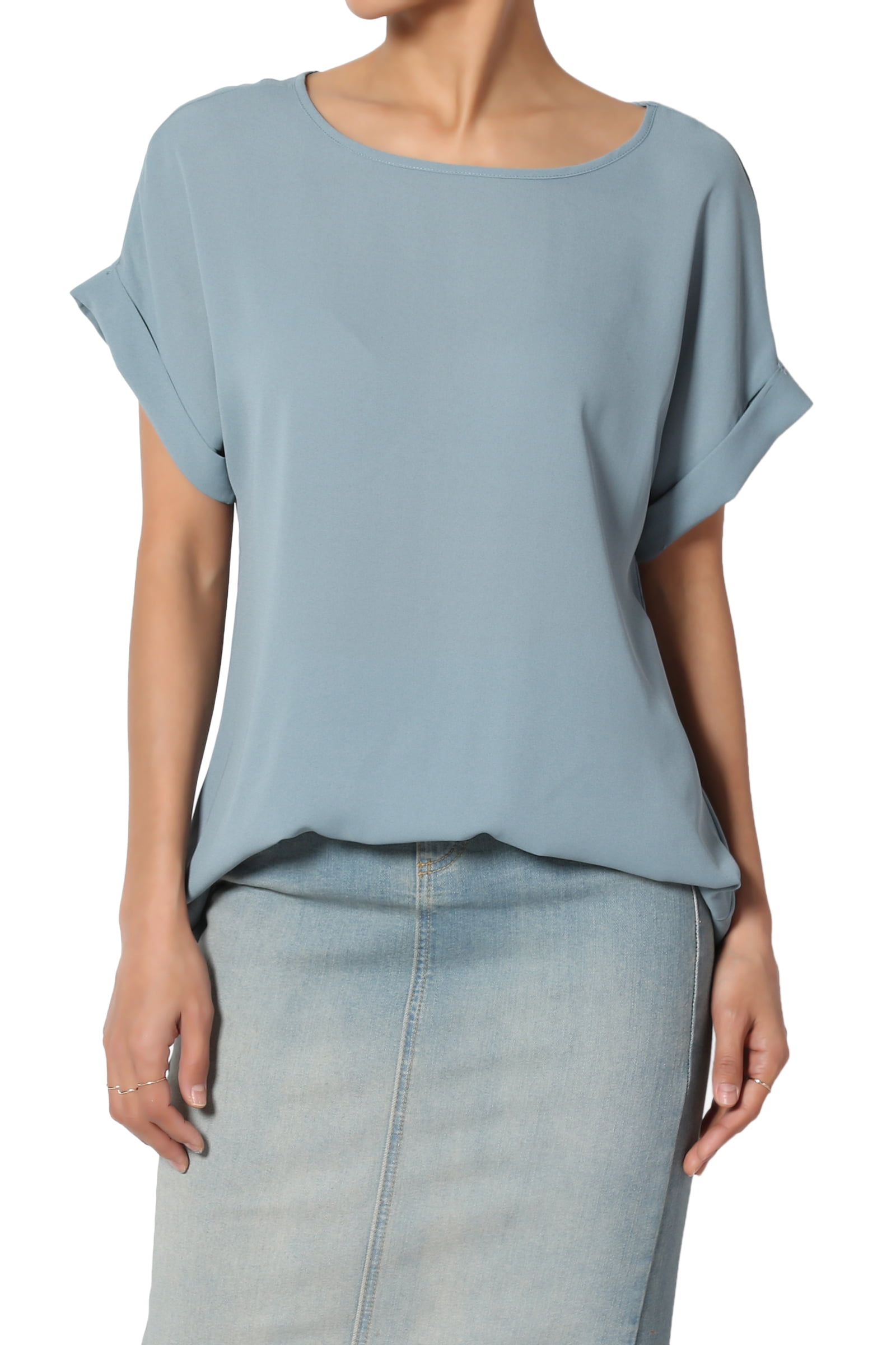 TheMogan - TheMogan Women's S~3XL Cuffed Dolman Short Sleeve Loose ... TheMogan - TheMogan Women's S~3XL Cuffed Dolman Short Sleeve Loose ...
