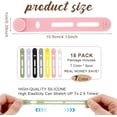 42 PCS Silicone Cable Ties, Reusable Multicolor Adjustable Silicone ...