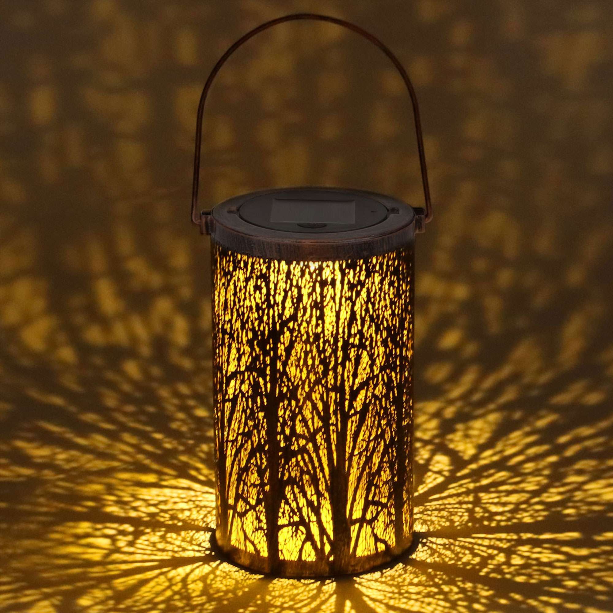 Deago Solar Lantern Hanging, Outdoor Hanging Solar Garden Lantern ...