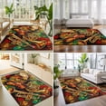Classical Musical Instruments Area Rugs 3x5ft Guitar Red Green Yellow ...