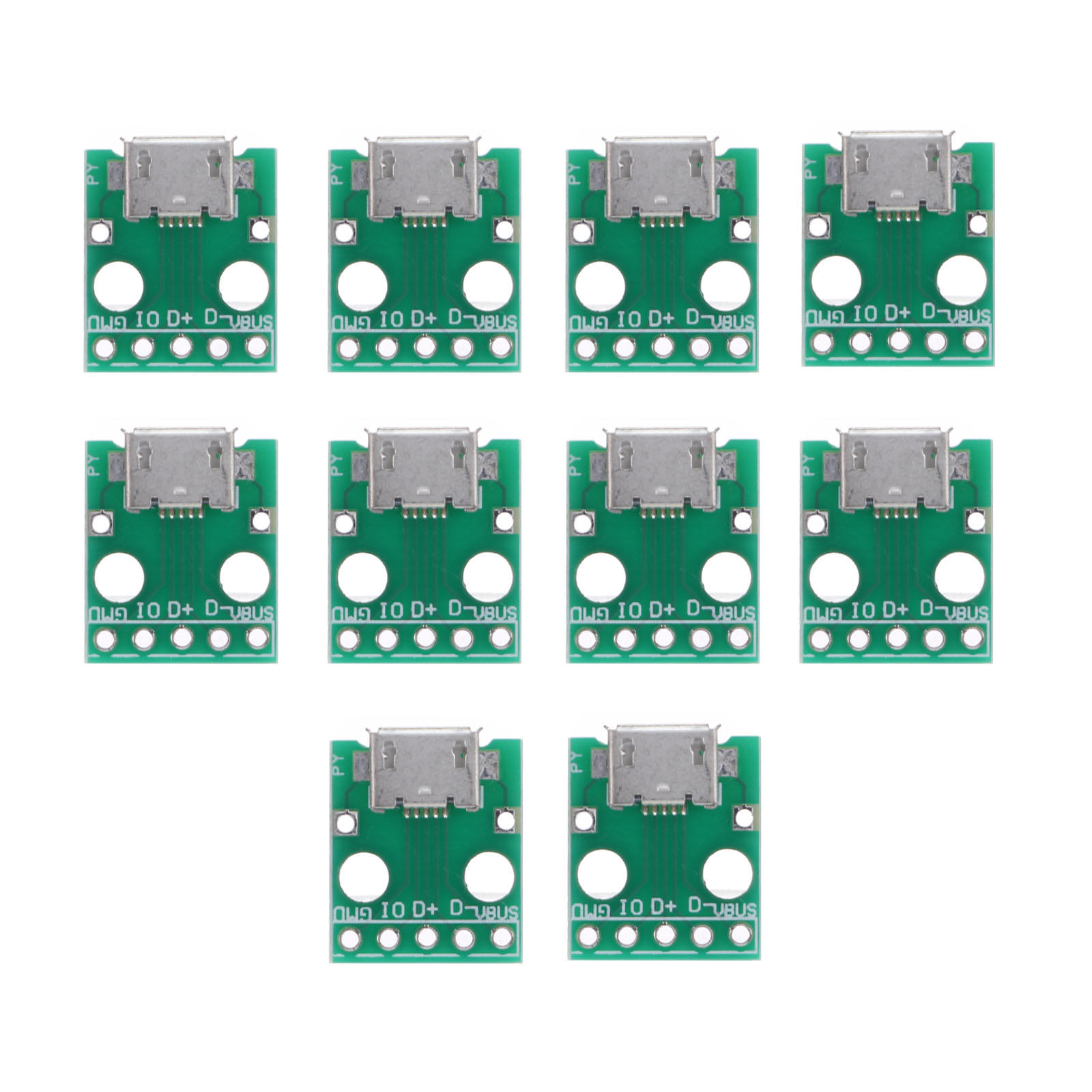 ViiTech (10Pcs set) Micro USB to Circuit High Precision|DIY Board DIP ...