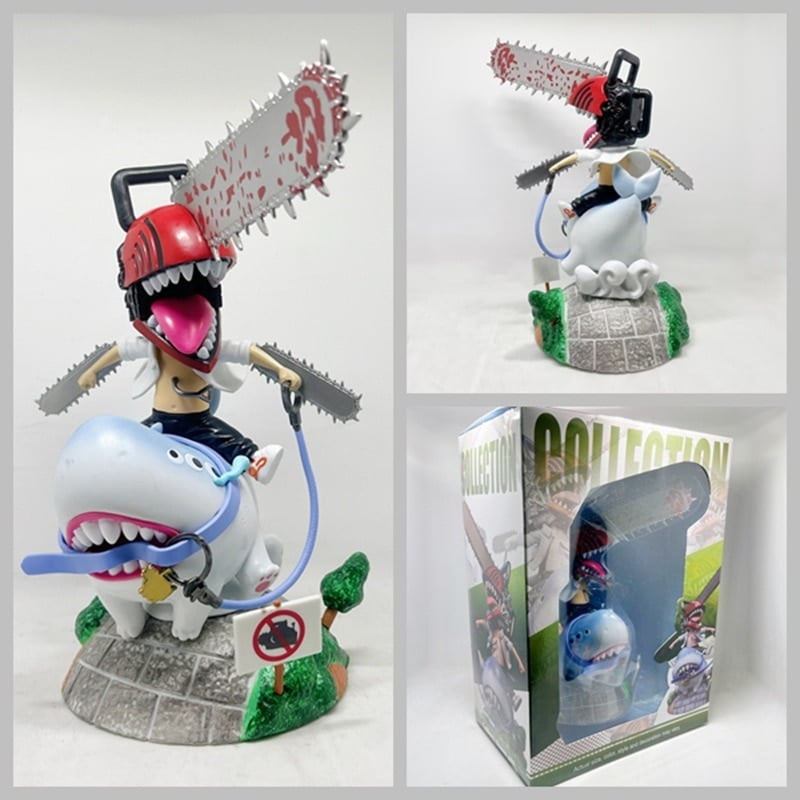 24cm Chainsaw Man Denji Anime Figure Shark Denji Action Figure Chainsaw ...