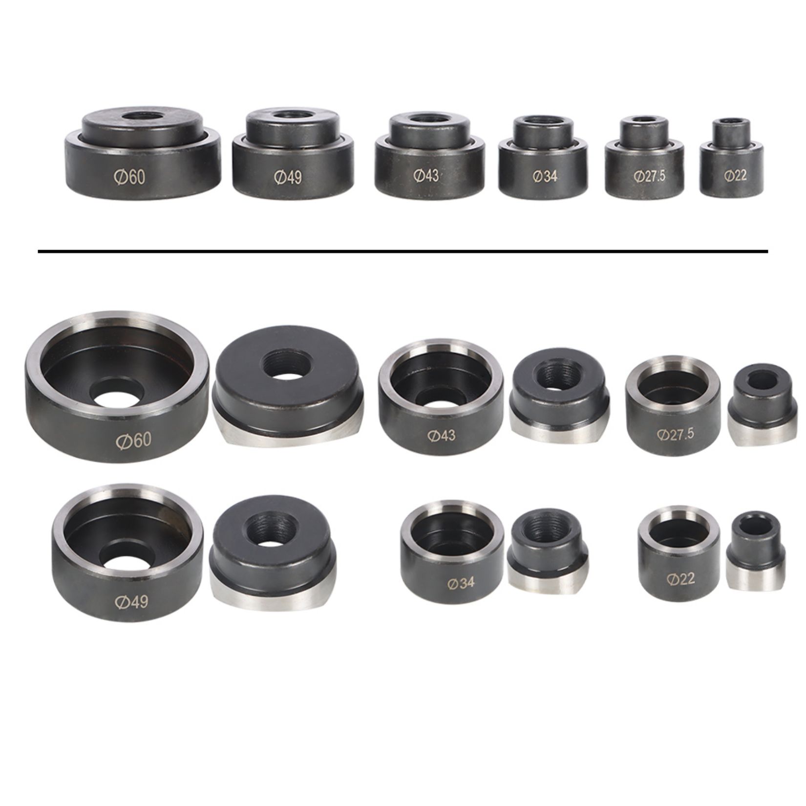 Buy 10 Ton 1/2 to 2 inch Hydraulic Knockout Punch Driver Tool Kit with ...