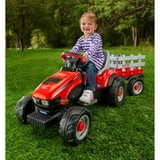 Peg Perego Case IH Lil' Tractor and Trailer 6-Volt Battery-Powered Ride ...