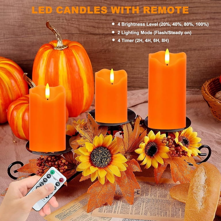 Timer Candles Flickering Realistic 6 Hour Timer Flameless Candles ...