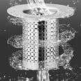XiYing Stainless Steel Sink Drainer, Spring-Loaded Anti-Clog Hair ...