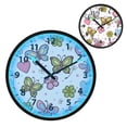 Butterfly Flower Heart Wall Clock 12 Inch Voice Activated Night Light ...