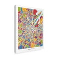 Trademark Fine Art 'Belfast Northern Ireland City Map' Canvas Art by ...