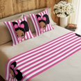 Bed Runner for King Size Bed, African Girl 3 Pcs Bedding Runner Set - 1 ...
