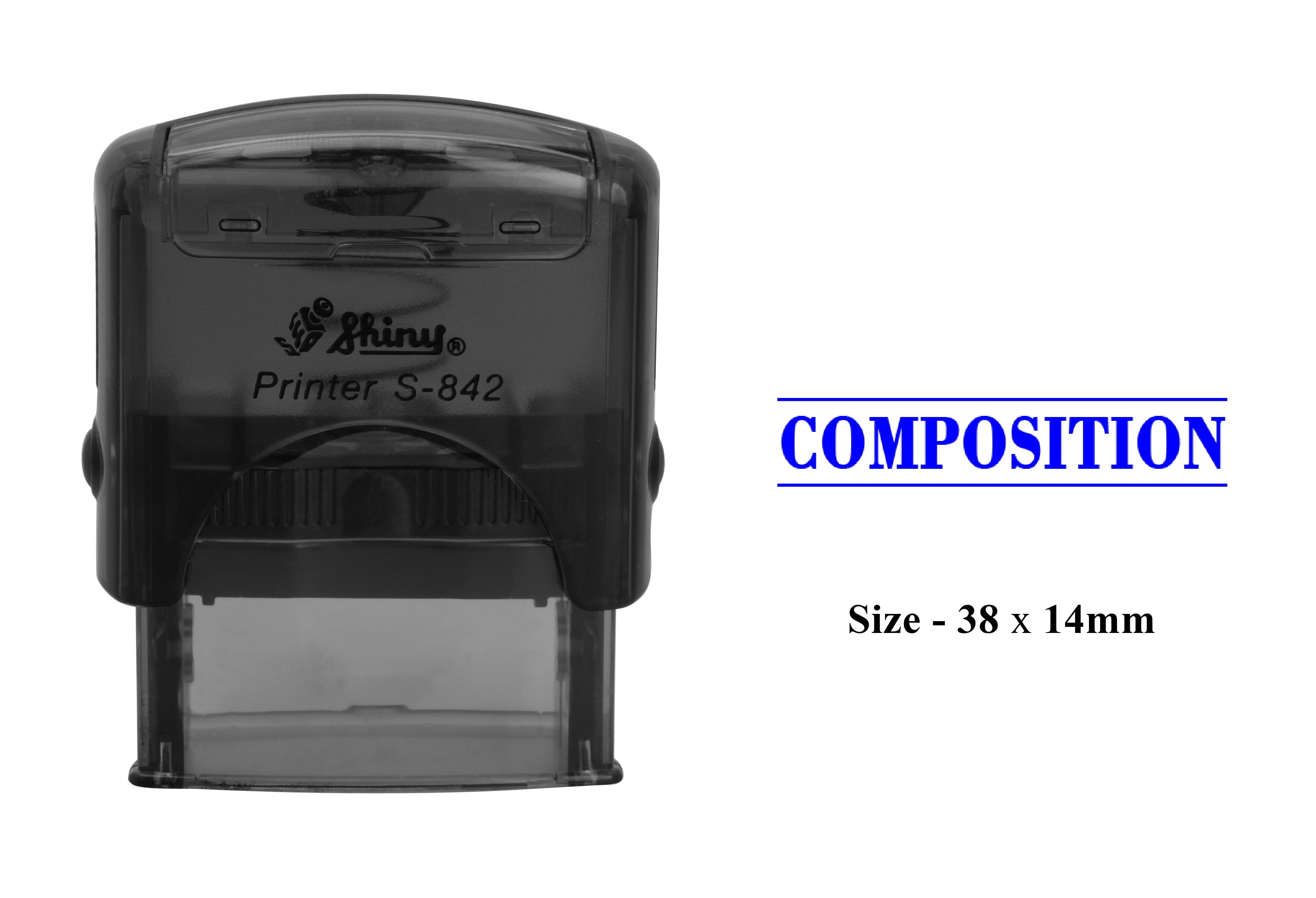Composition Plastic Stamp Clear Print for Office Use Shiny Self-Inking ...