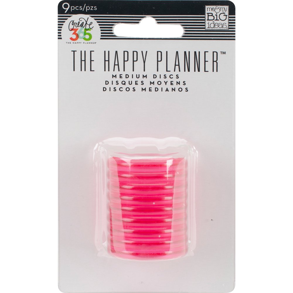 Happy Planner Discs 1.25" 9/Pkg-Clear Hot Pink 1.25" - Walmart.com ...