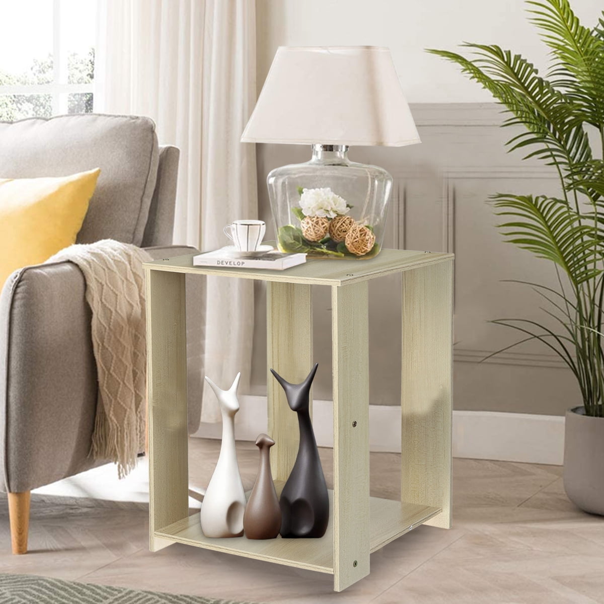 2-Tier End Table, Side Table, End Table, Easy Assembly, Accent Table ...