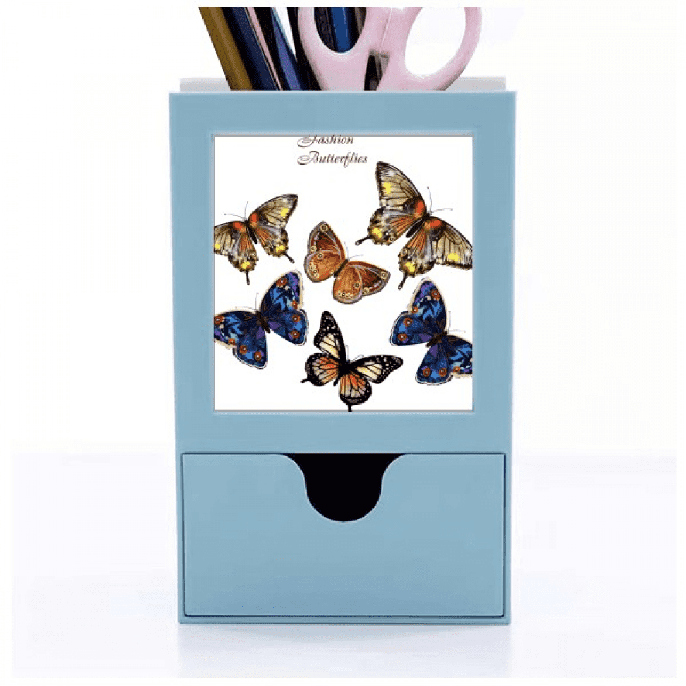 Butterflies with different colour Wings Desk Supplies Organizer Pen ...