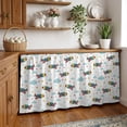 Cartoon Aircraft Cabinet Curtains 28" W x 51" L Blue Cloud Yellow Star ...