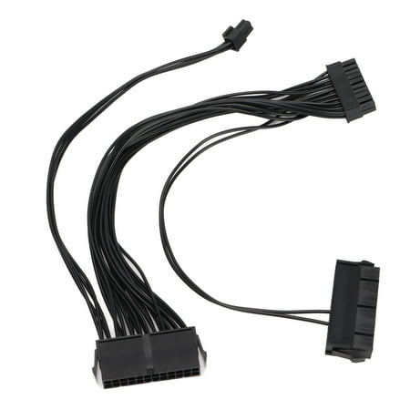 Loewten Power Supply Cables,Dual PSU Adapter 24pin Abrasion Resistance ...