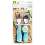 Munchkin® Raise™ Toddler Fork and Spoon Utensil Set, Blue/Green, Unisex ...