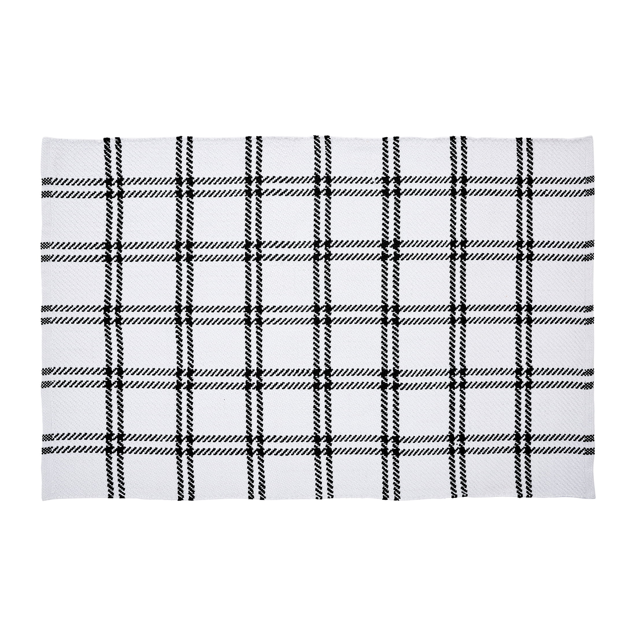 My Texas House Windowpane White Layering Indoor/Outdoor Area Rug, 38" x ...