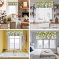 Kitchen Cafe Valance Curtain for Small Windows,Watercolor Farm Lemon ...