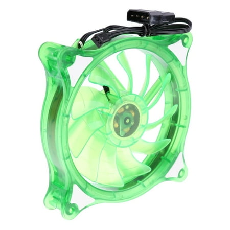 15LED 120mm/12cm Computer Case Cooling Quite Clear Fan 4 Pin/3 Pin ...
