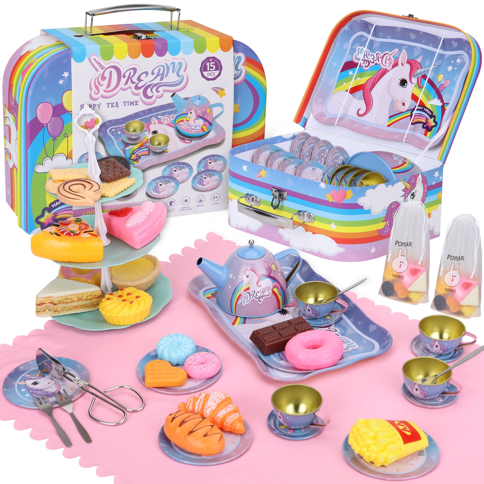 SHCKE Tea Party Set for Little Girls Kids - Princess Tea Party Set Kid ...