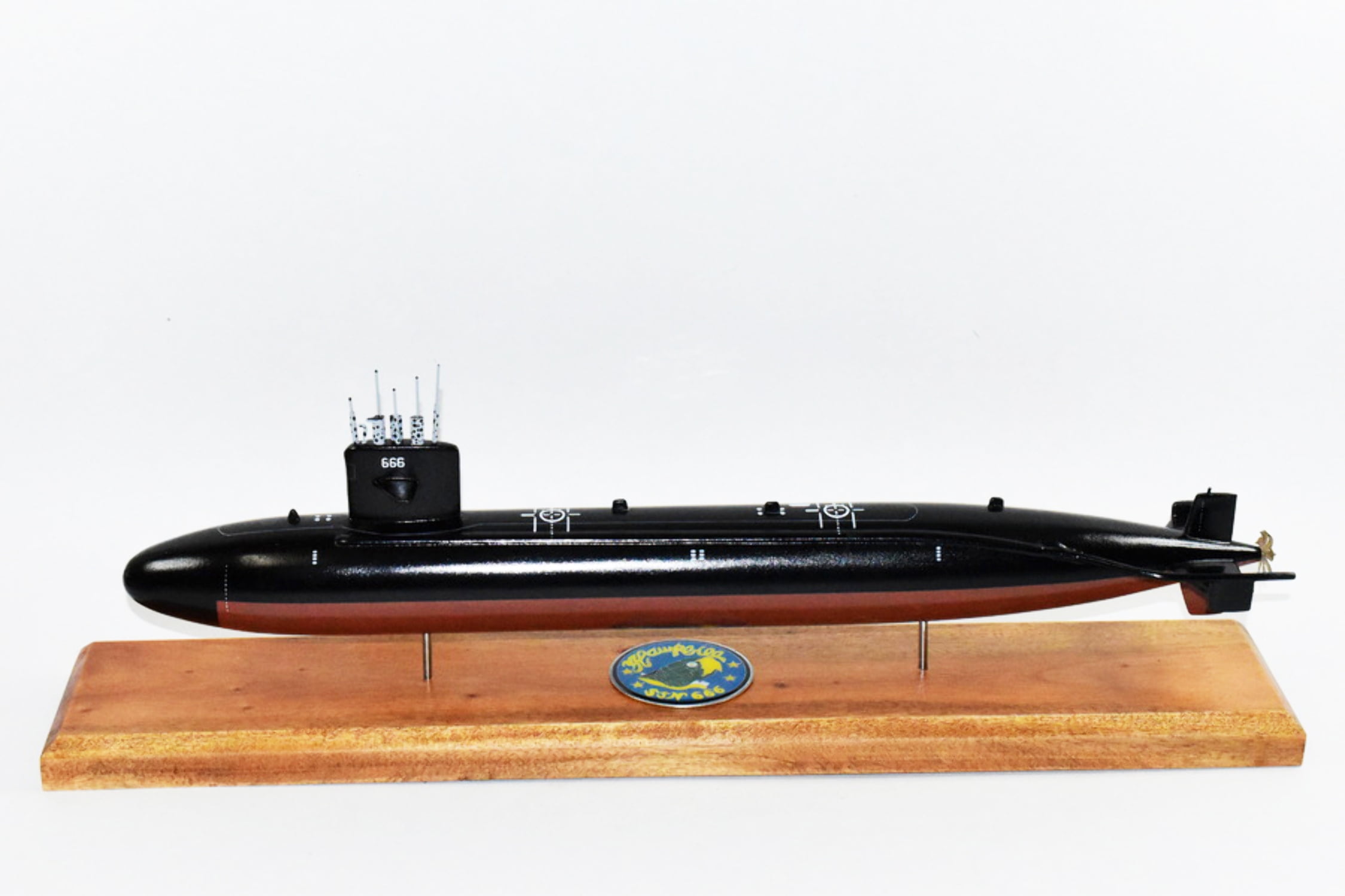 USS Hawkbill SSN-666 Submarine Model, US Navy, Scale Model, Mahogany ...