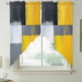 Abstract Color Stitching Swag Curtain Valance for Window 2 Panels ...