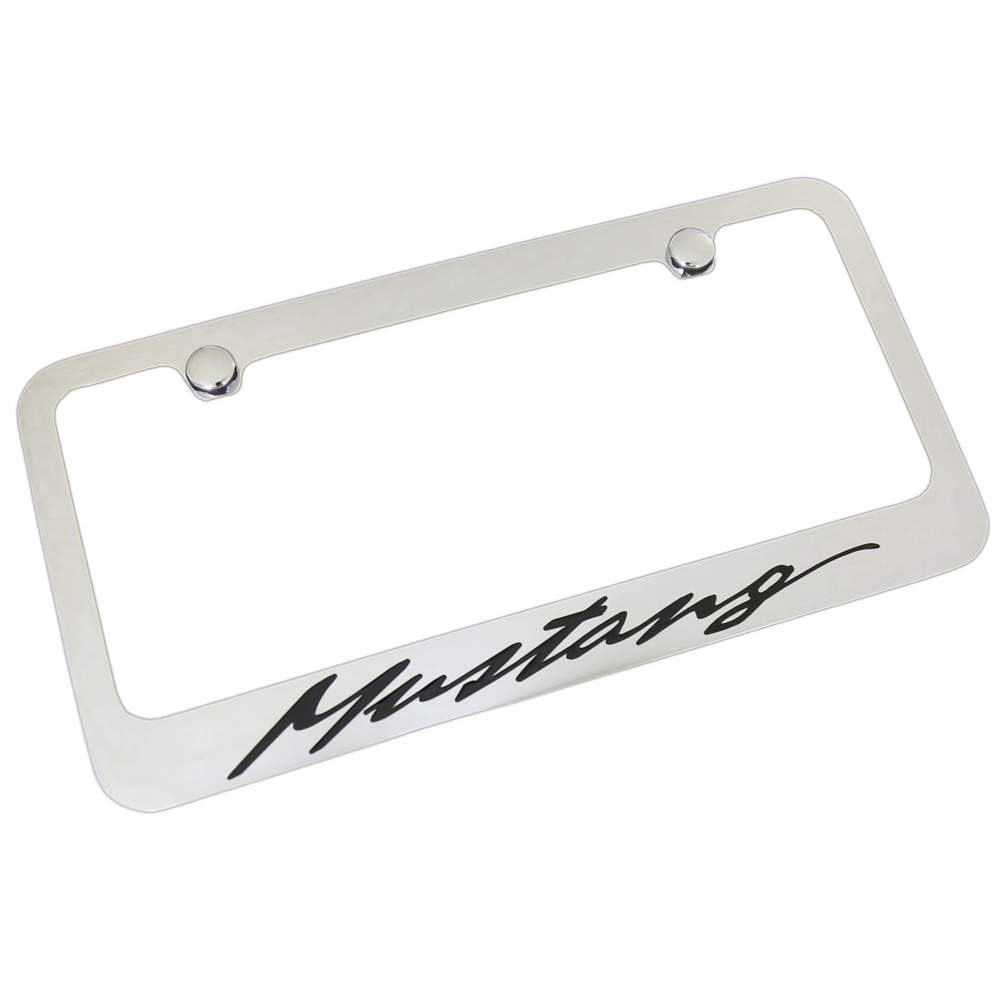 Ford Mustang California Script License Plate Frame (Chrome) - Walmart.com